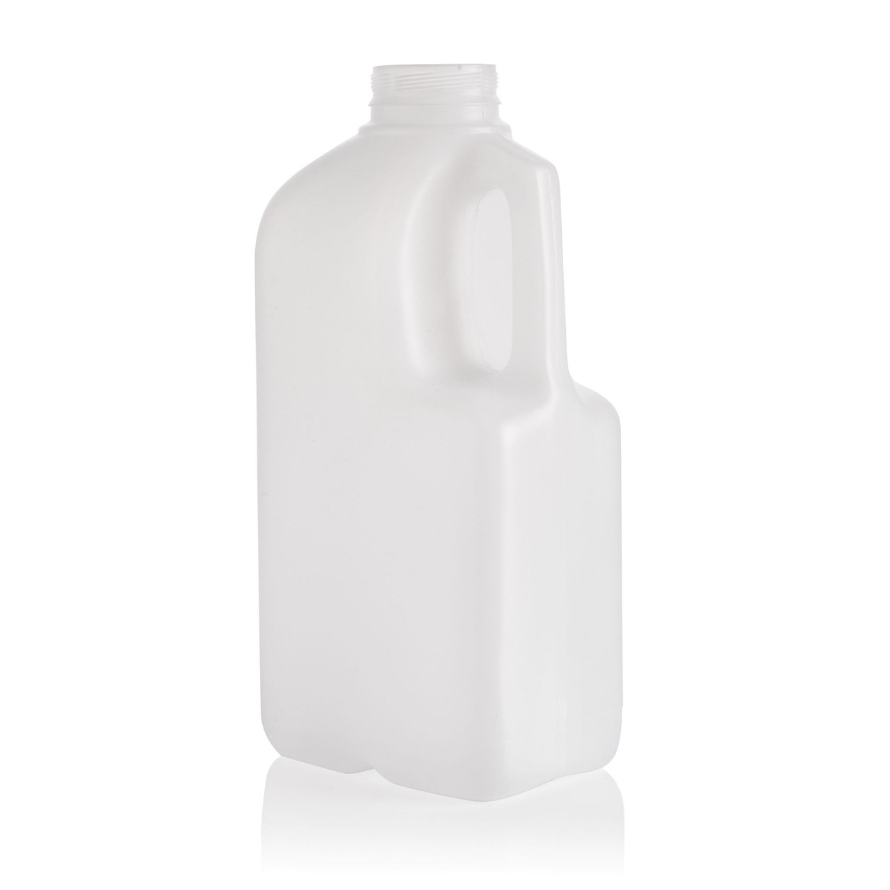 1Ltr Natural Plastic Lightweight Handled Milk Bottle 38mm Snaploc T/E ...