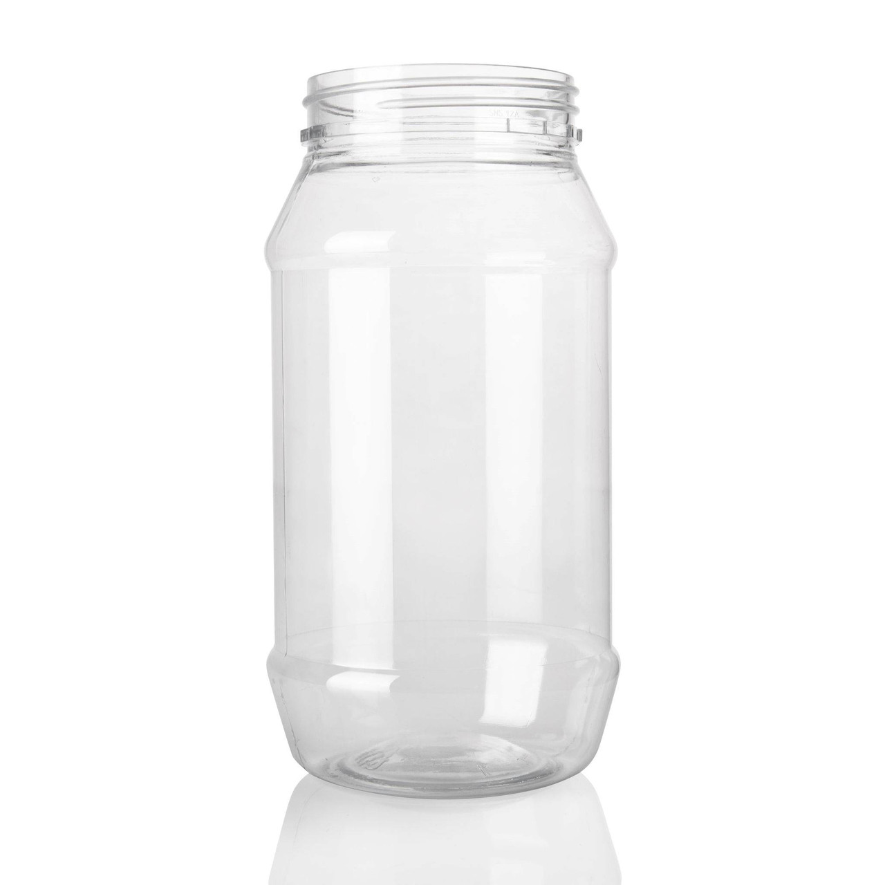 600ml Clear Plastic Round Jar 63mm Ratchet T/E Finish - Plasdene Glass ...