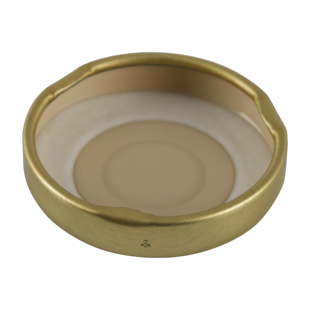 38mm Gold Metal Button Twist Cap with Green 'Safety Button' Print ...