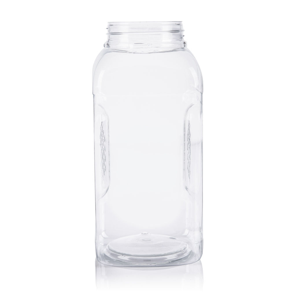 1Ltr Clear Plastic Edge Square Jar 63mm Twist Off Finish - Plasdene ...