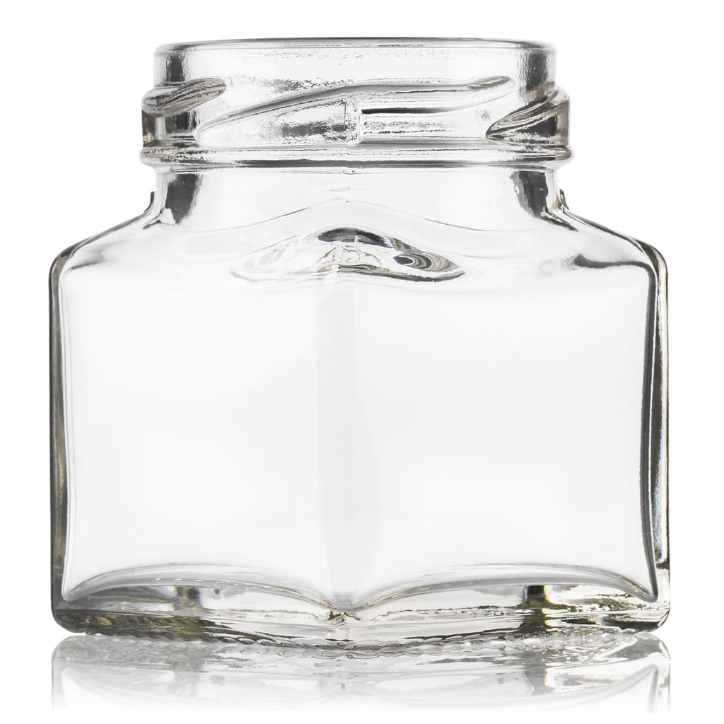 Wholesale 50ml Super Flint Glass Square Food Jar 43mm Twist Finish - Pallet