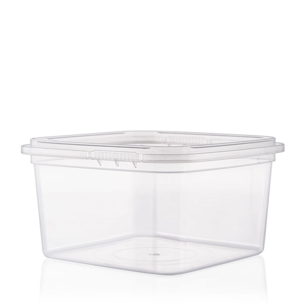200ml Clear Plastic Square Tub 82mm T/E Finish - Plasdene Glass-Pak Pty Ltd