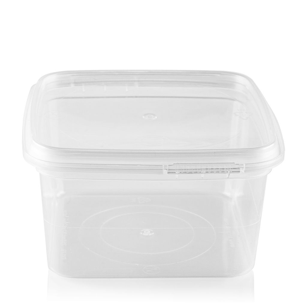 200ml Clear Plastic Square Tub 82mm T/E Finish - Plasdene Glass-Pak Pty Ltd