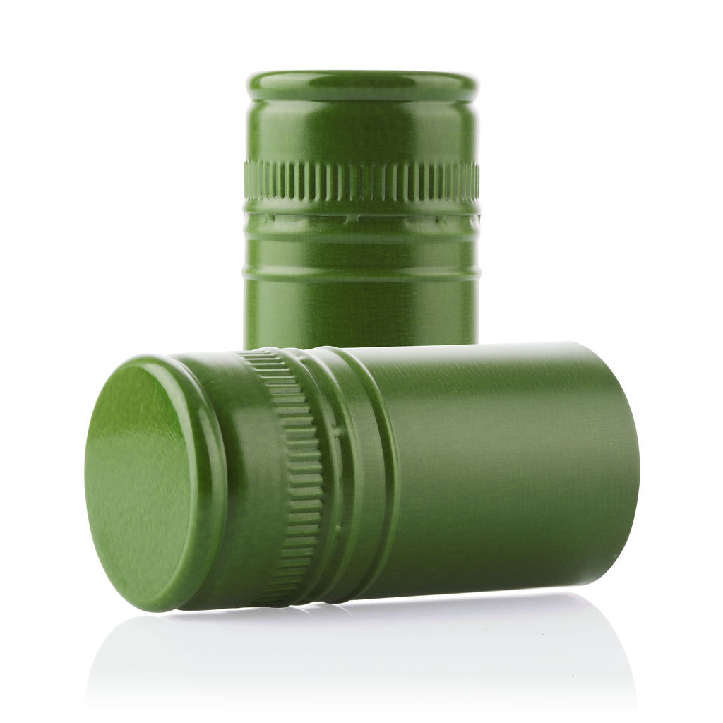 30x60mm Green Aluminium BVS Cap - Plasdene Glass-Pak Pty Ltd