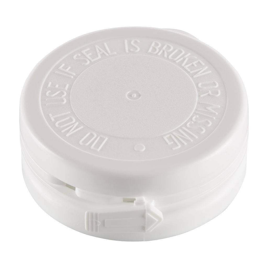 43mm White Plastic Embossed Tearband Cap - Plasdene Glass-Pak Pty Ltd
