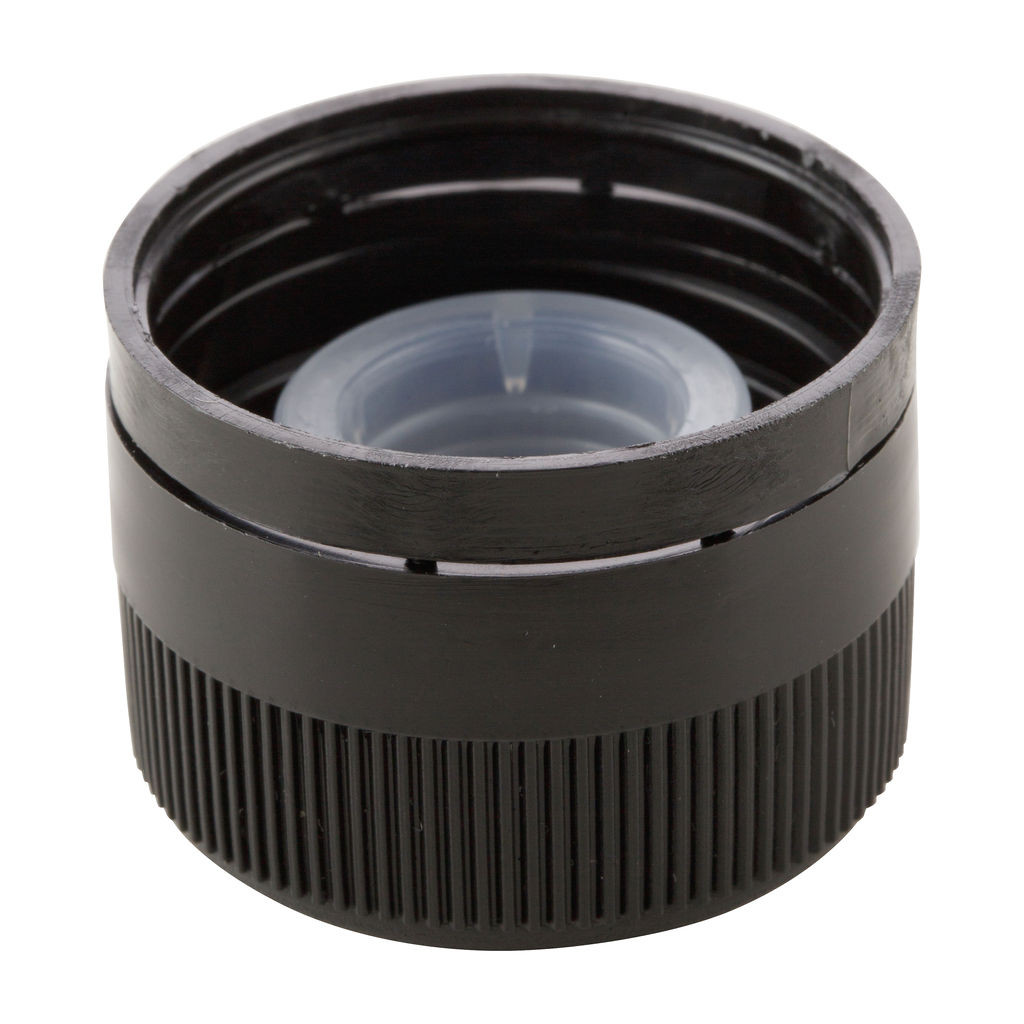 31.5mm Black Plastic Tamper Evident Cap and Pourer Insert - Plasdene ...