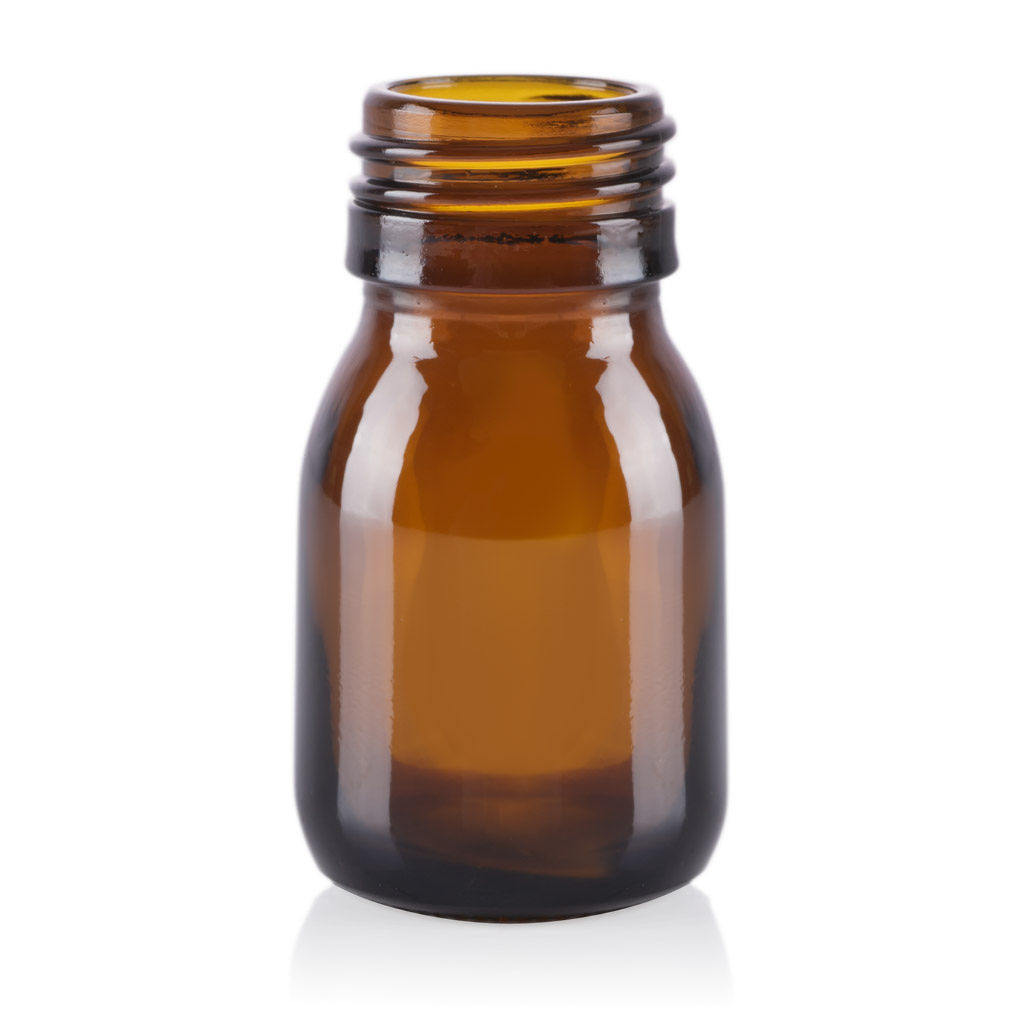 30ml Amber Glass Syrup Bottle 28mm T/E Finish - Plasdene Glass-Pak Pty Ltd