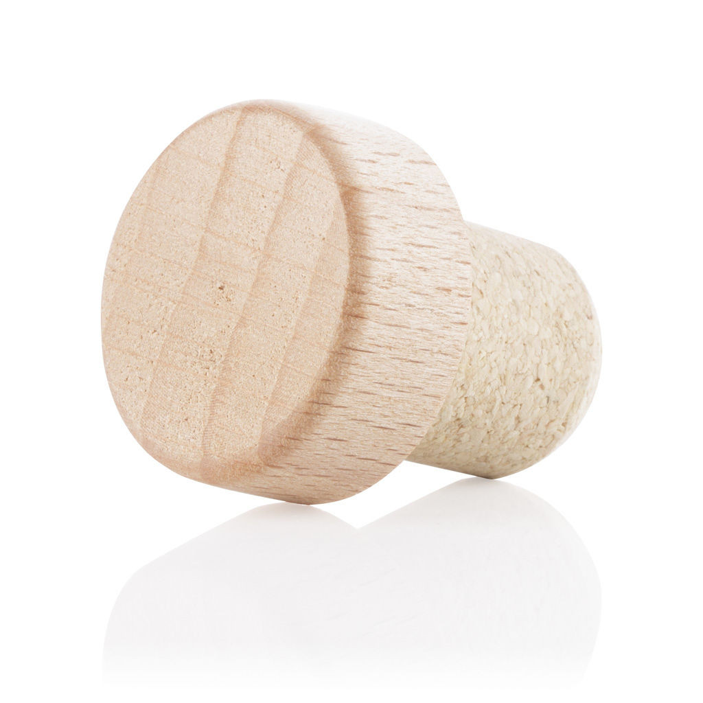 28 x 11.5 x 18.5mm Natural Wooden Cork Stopper - Plasdene Glass-Pak Pty Ltd