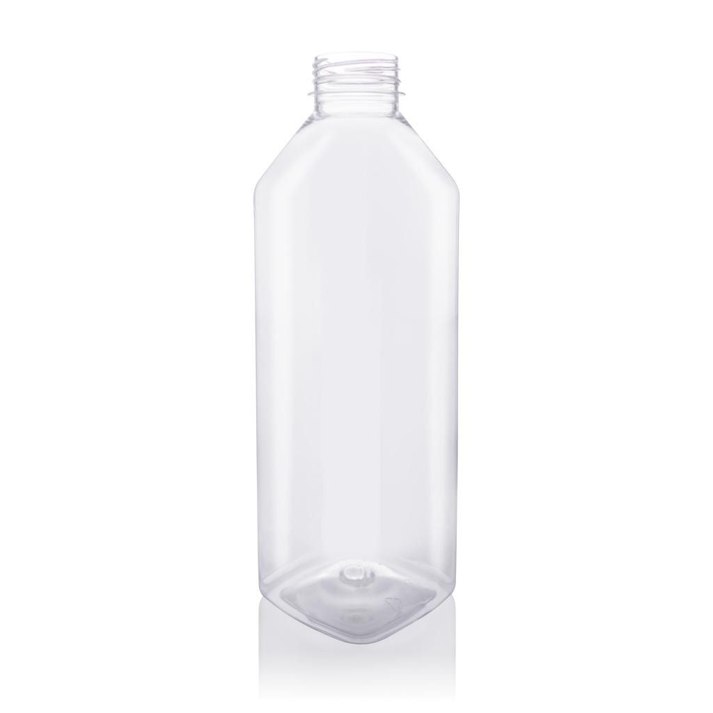 1Ltr Clear Plastic Square Bottle 38mm T/E Finish - Plasdene Glass-Pak ...