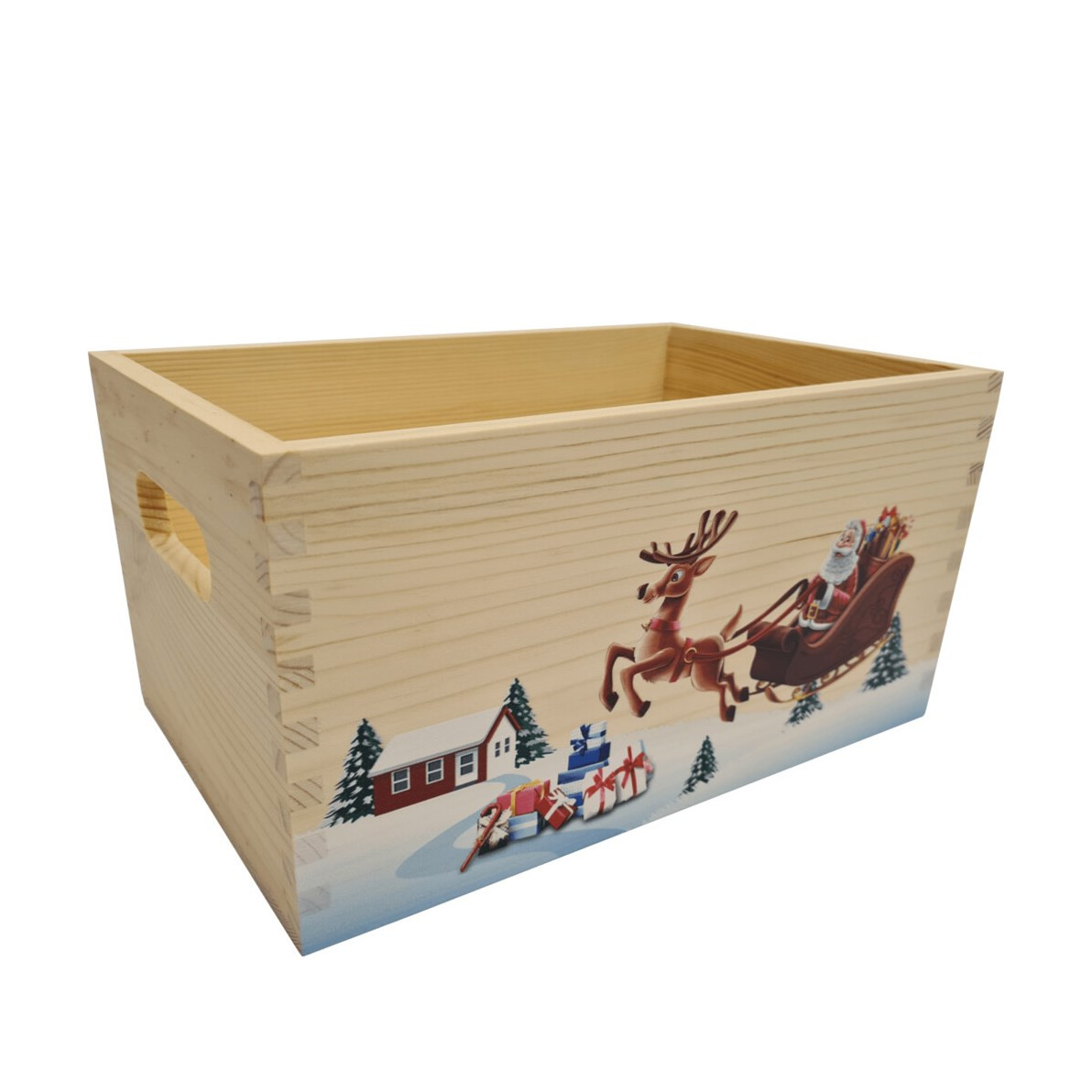 4 in 1 Pine Wood Christmas Hamper Boxes - Plasdene Glass-Pak Pty Ltd