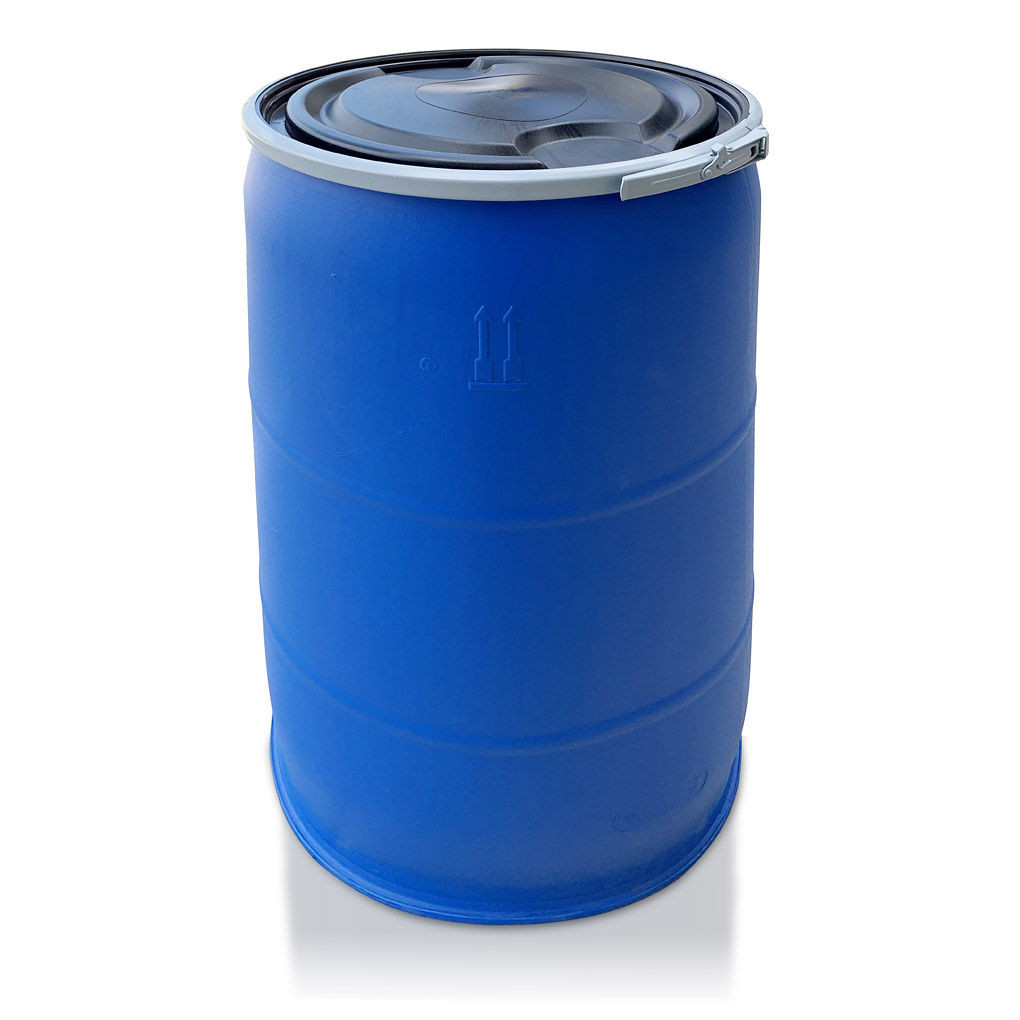 208Ltr Blue Plastic DG Open End Drum with Lid and Locking Ring ...