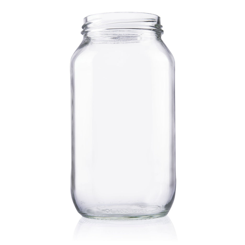 750ml Flint Glass Round Food Jar 70mm Twist Finish - Pack - Plasdene ...