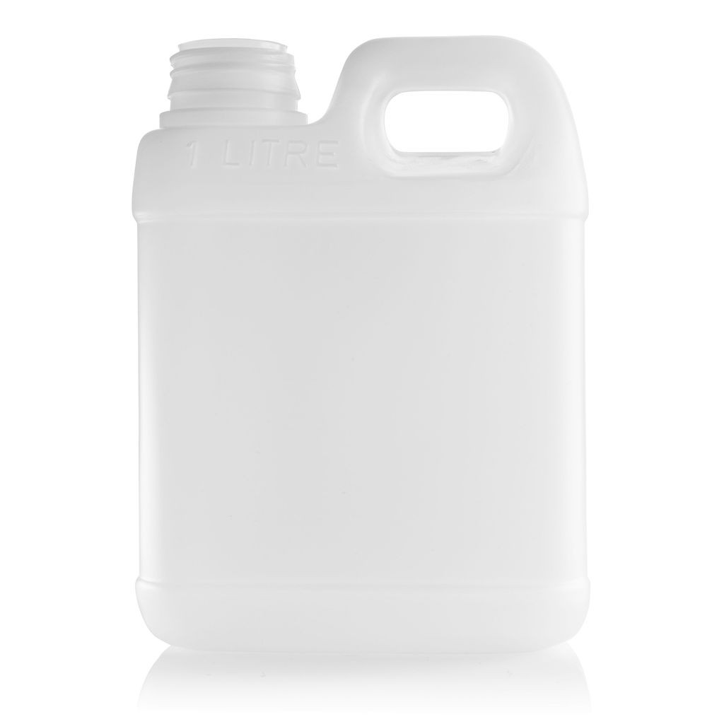 1ltr Natural Plastic Jerrycan 38mm 410 T/E Finish - Plasdene Glass-Pak ...