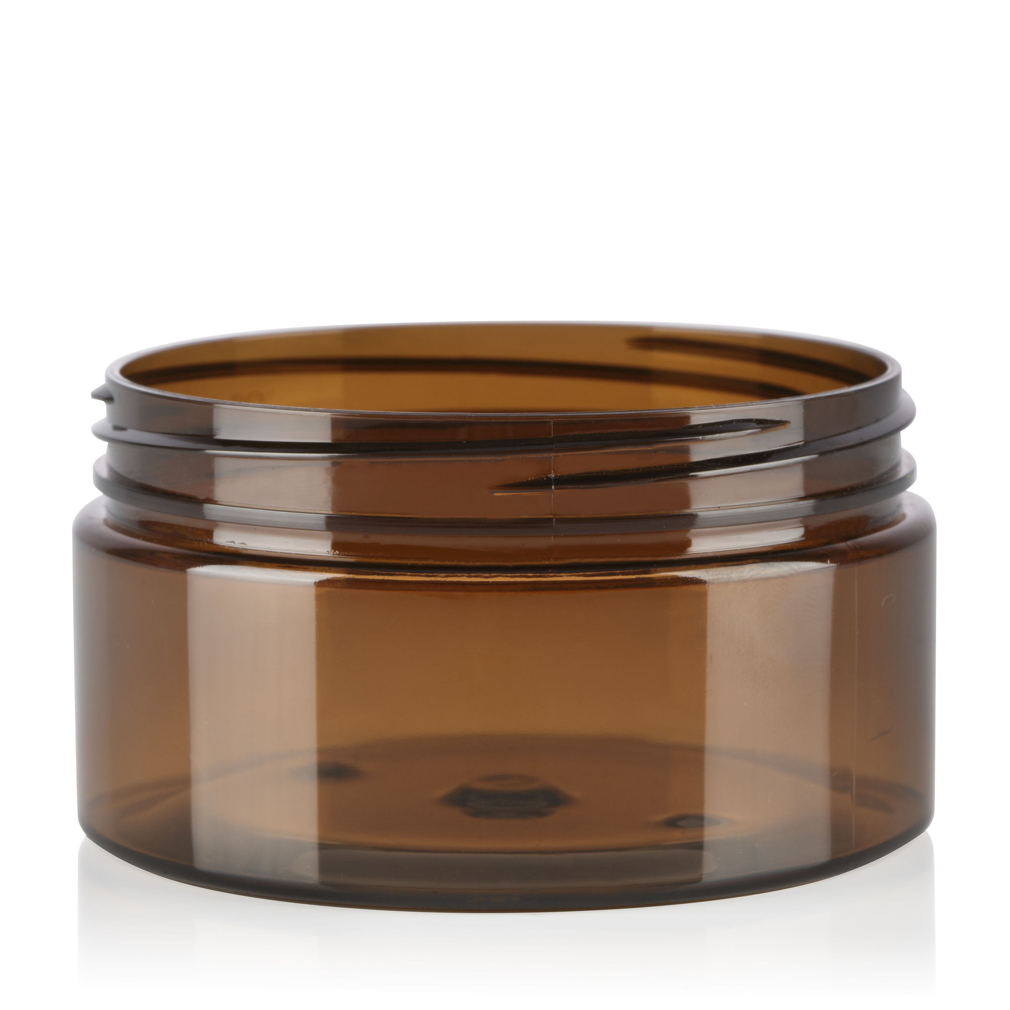 100ml Amber Plastic Round Cream Jar 70mm Screw Finish - Plasdene Glass ...