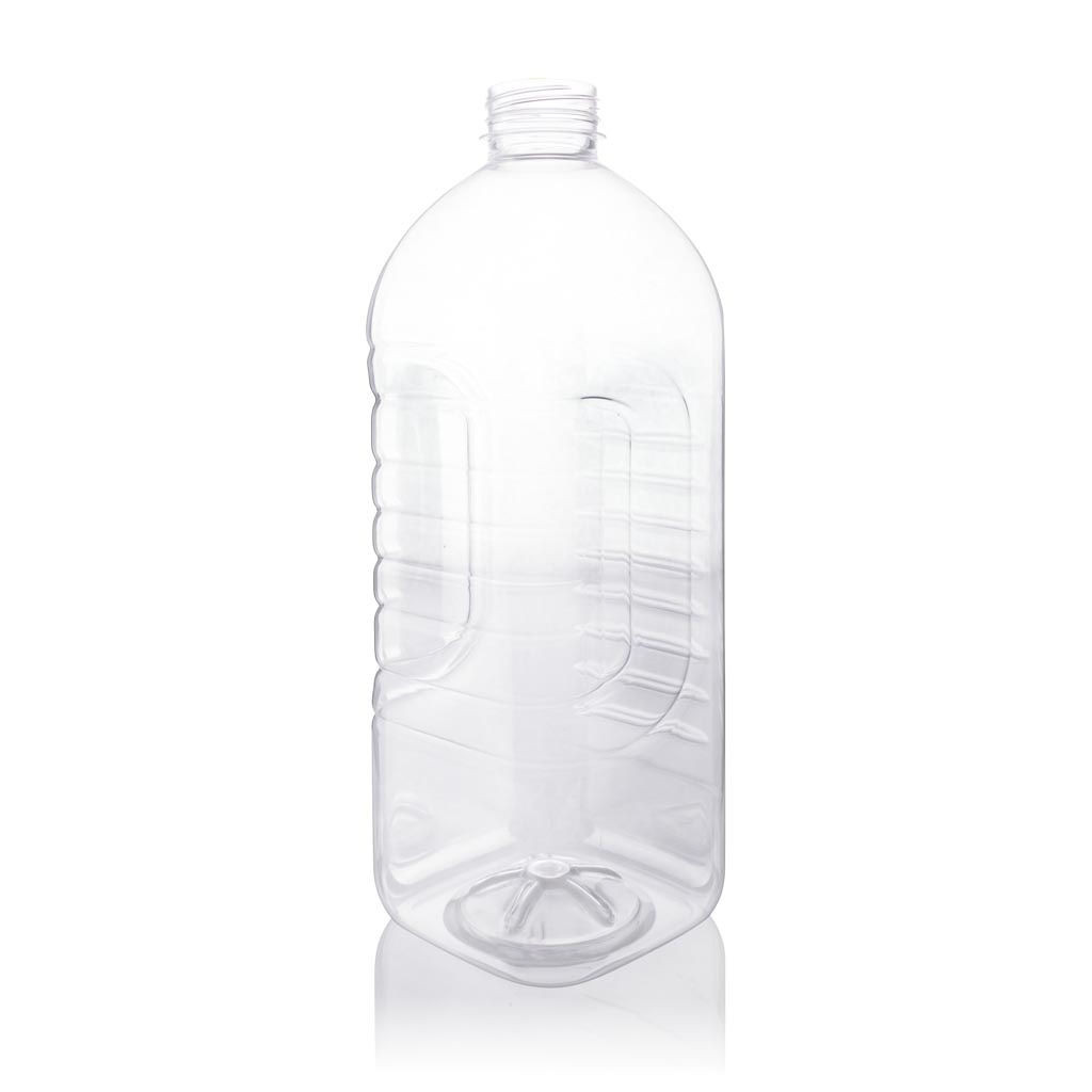 2Ltr Clear Plastic Square Grip Bottle 38mm T/E Finish - Plasdene Glass ...