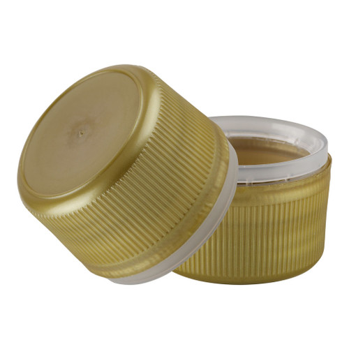 24mm Gold Plastic Tamper Evident Cap - Plasdene Glass-Pak Pty Ltd
