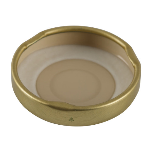 38mm Gold Metal Button Twist Cap with Green 'Safety Button' Print ...