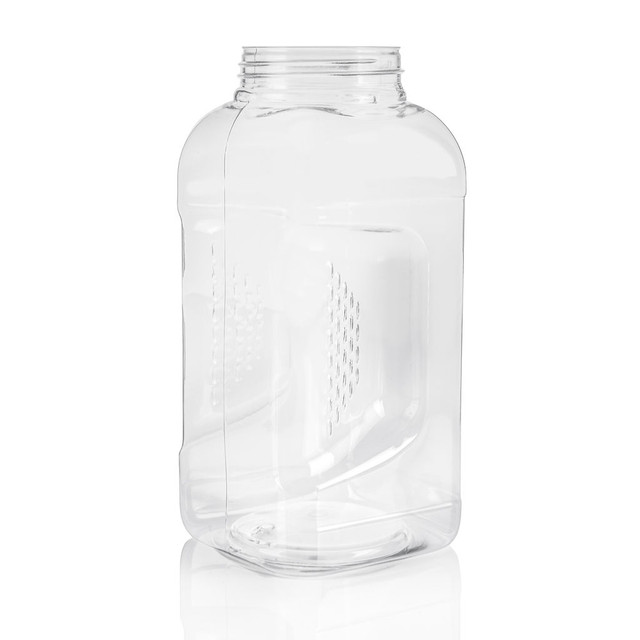 1Ltr Clear Plastic Edge Square Jar 63mm Twist Off Finish - Plasdene ...