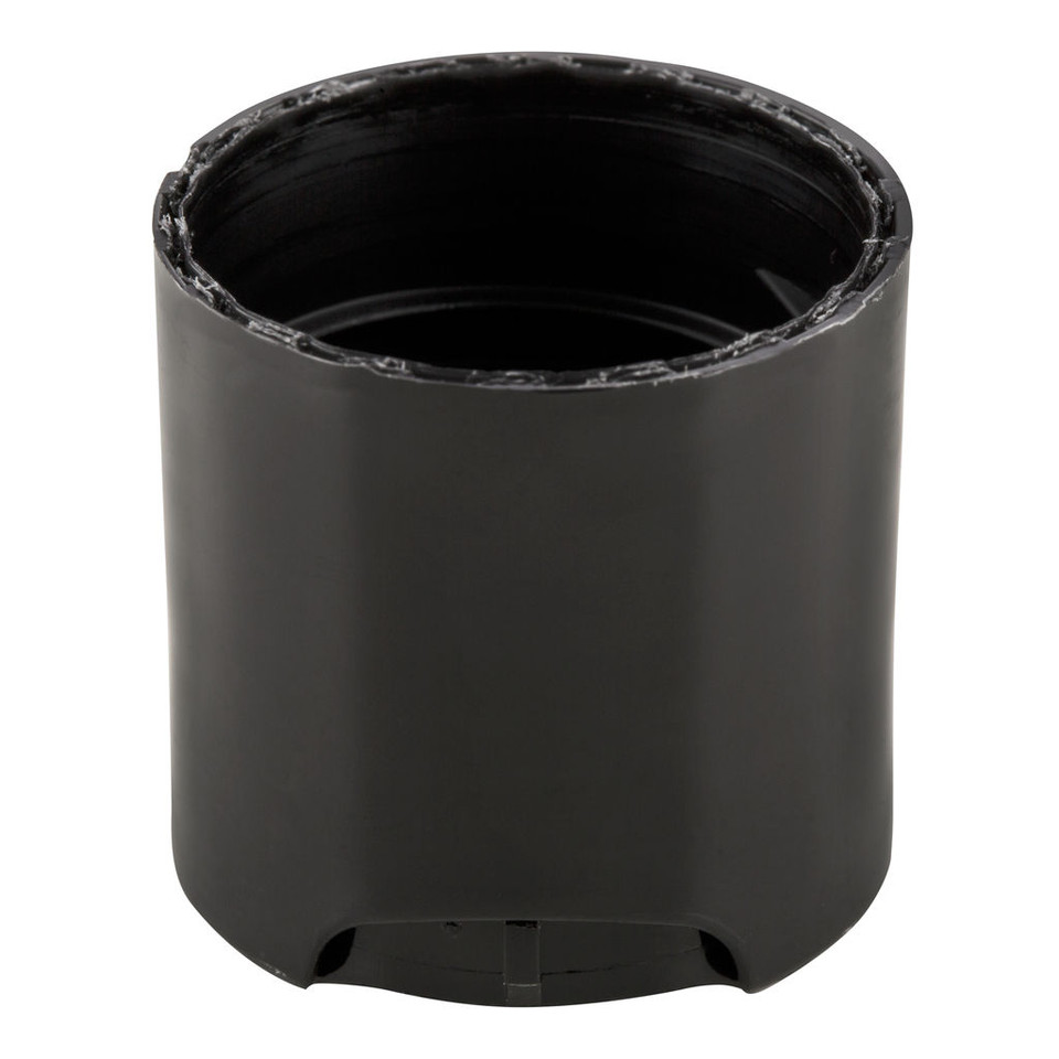24mm 410 Black Plastic Disc Top Cap - Plasdene Glass-Pak Pty Ltd