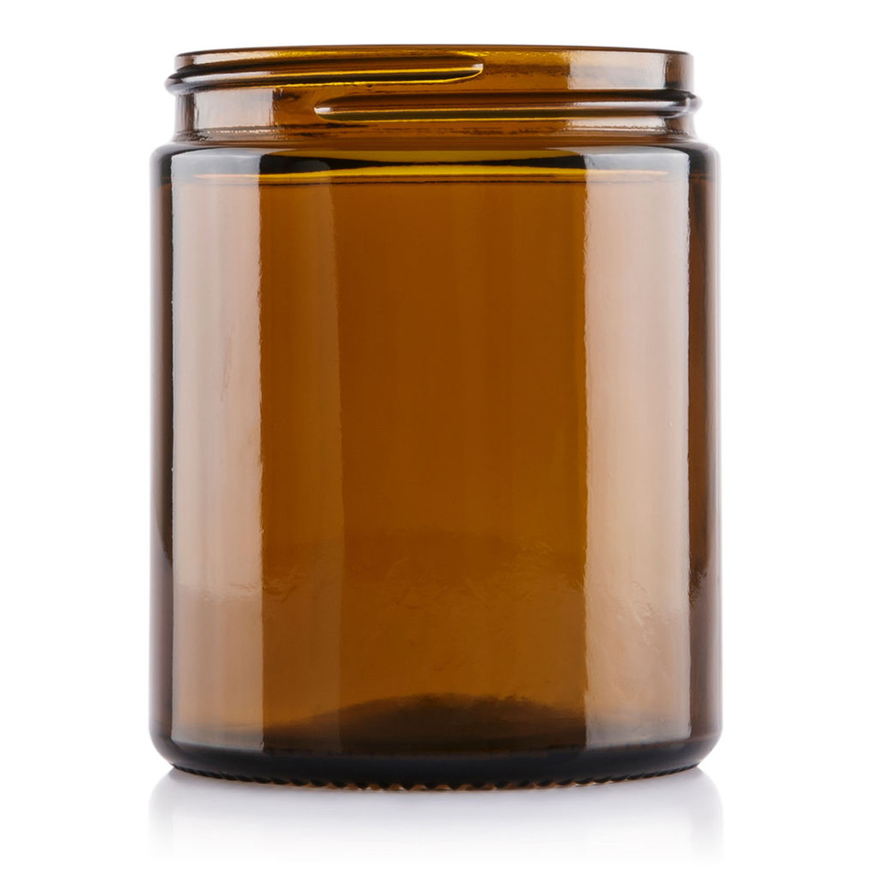 175ml Amber Glass Cream Jar 63mm Screw Finish - Plasdene Glass-Pak Pty Ltd
