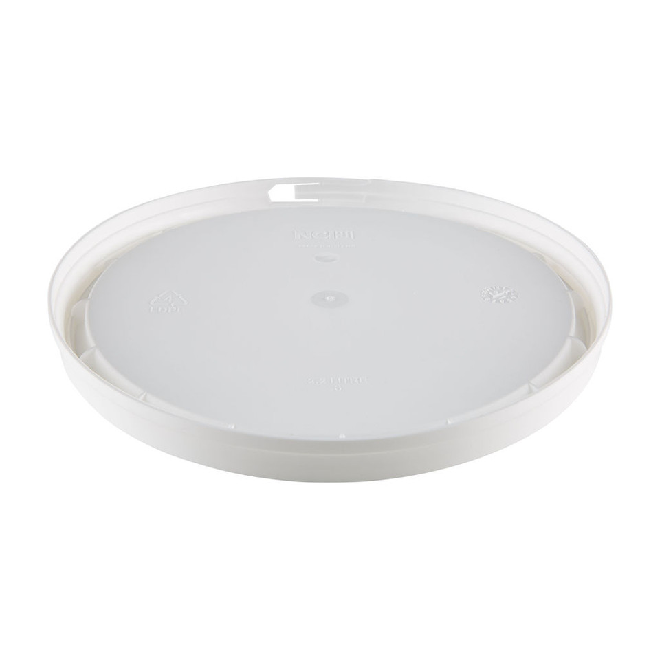 165mm White Plastic Round T/E Lid - Plasdene Glass-Pak Pty Ltd