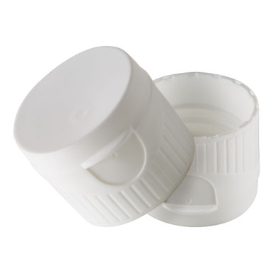 28mm 410 White Plastic Wave Flip Top Cap - Plasdene Glass-Pak Pty Ltd