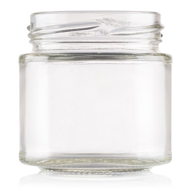 Wholesale 125ml Flint Glass Panelled Food Jar 58mm Twist Finish - Carton