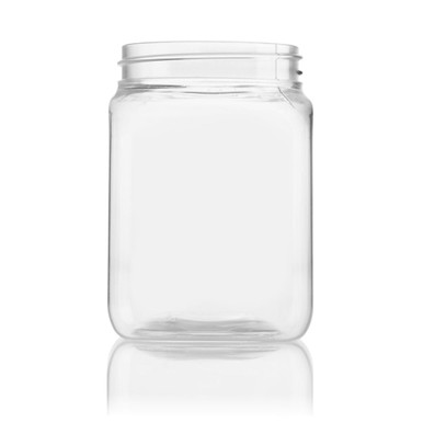 200ml Clear Plastic Square Food Jar 53mm Screw Finish - Plasdene Glass ...