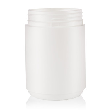 1Ltr White Plastic Round Jar 95mm T/E Finish - Plasdene Glass-Pak Pty Ltd