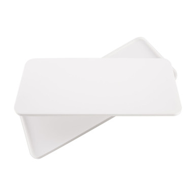 5Ltr White Plastic Rectangle Tray Lid - Plasdene Glass-Pak Pty Ltd