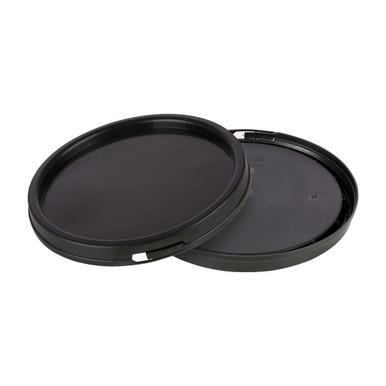 165mm Black Plastic Round T/E Lid - Plasdene Glass-Pak Pty Ltd