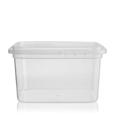 200ml Clear Plastic Square Tub 82mm T/E Finish - Plasdene Glass-Pak Pty Ltd