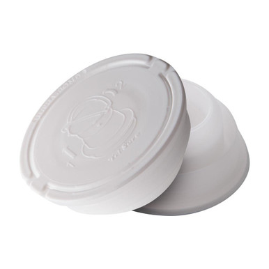 57mm White Plastic Push-In Cap with Pourer - Plasdene Glass-Pak Pty Ltd
