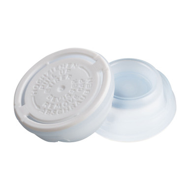 42mm White Plastic Push On Cap with Pourer - Plasdene Glass-Pak Pty Ltd
