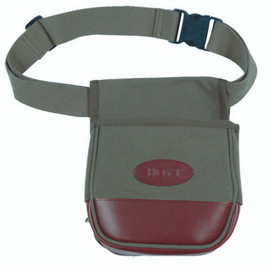 Boyt Signature Series Canvas & Leather Shell Pouch - Zippered Bottom