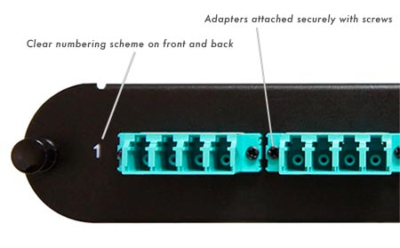 Corning® CCH Compatible Fiber Adapter Panel with 3 LC Quad Adapters ...