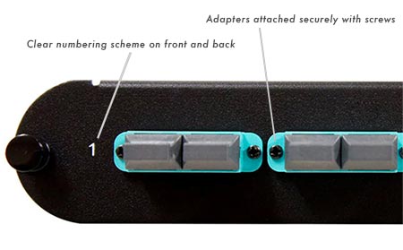 Corning® CCH Compatible Fiber Adapter Panel with 3 MTP Duplex Adapters ...