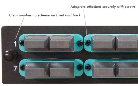 Leviton® Compatible Fiber Adapter Panel with 6 MTP Duplex Adapters ...