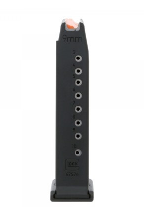 GLOCK G43X / G48 10RD 9MM MAGAZINE ORANGE FOLLOWER OEM