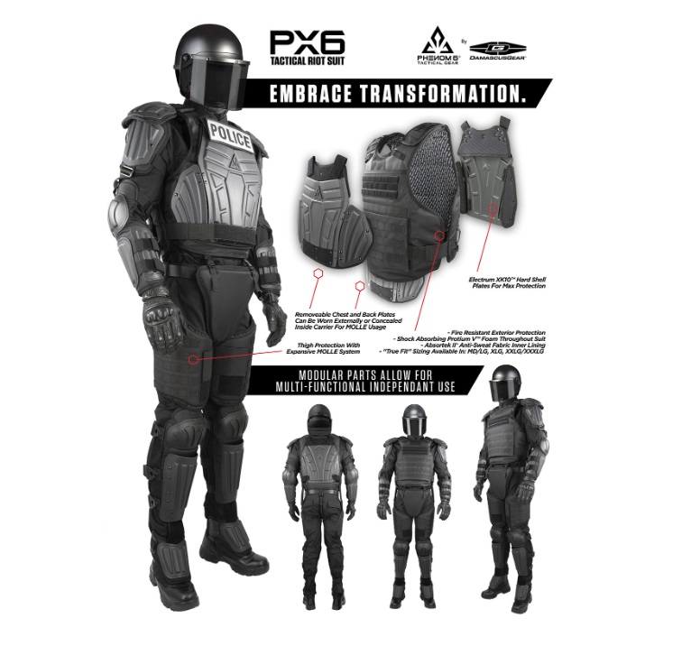 DAMASCUS PX6 TACTICAL RIOT CONTROL PROTECTIVE SUIT - LC Action Police ...