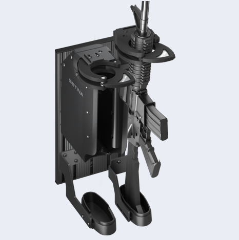 SETINA VAULTLOCK DUAL WEAPON MOUNT SYSTEM DUAL T-RAIL MOUNT WITH DOUBLE ...