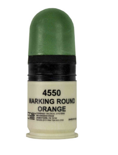 CTS 4550 40MM FRANGIBLE IMPACT ORANGE MARKING POWDER - LC Action Police ...
