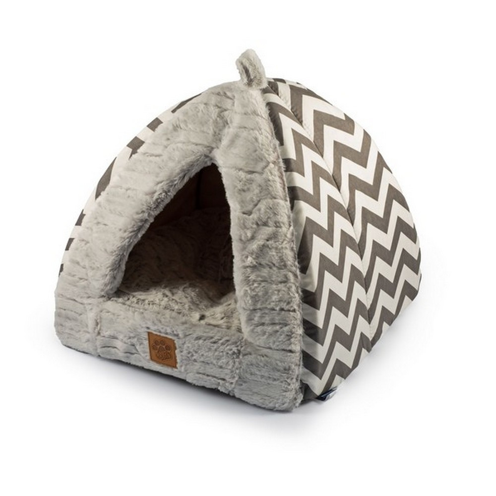 Ancol Plush Cat Pyramid – Cozy Bed for Cats & Small Dogs