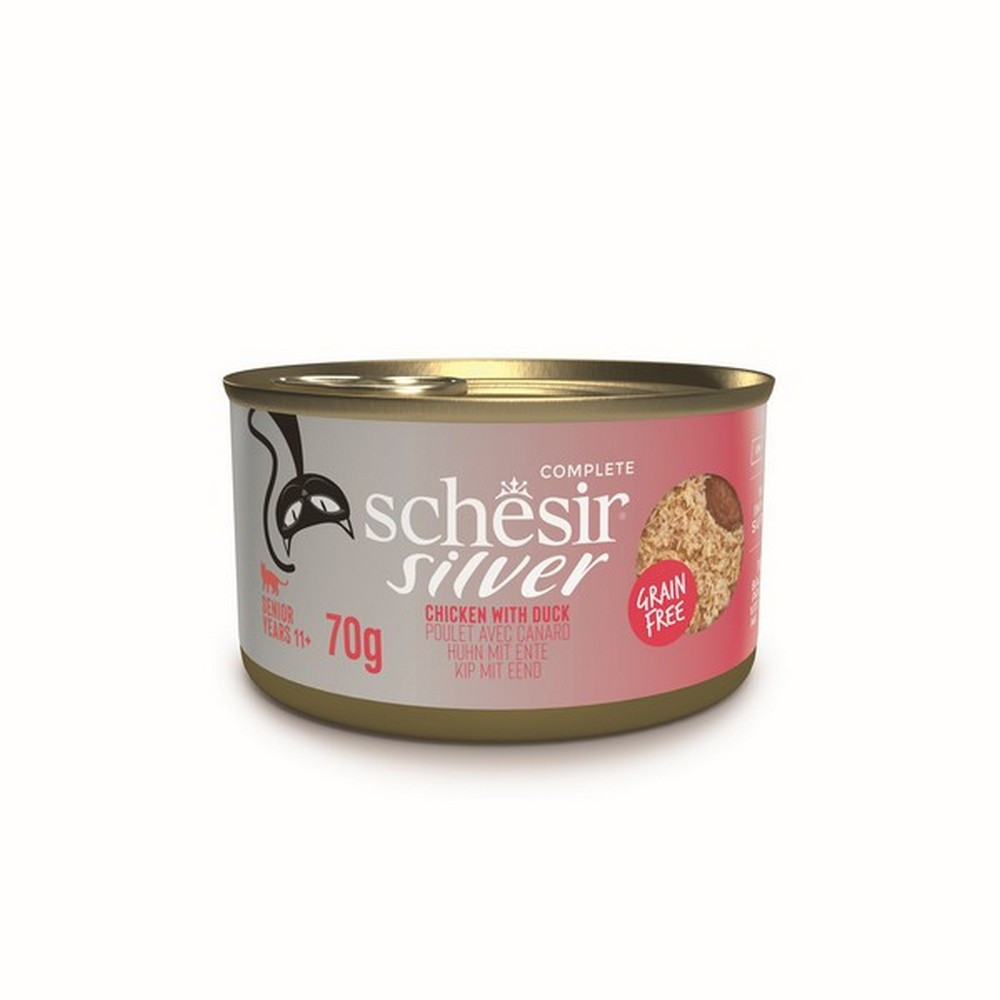 Schesir Silver M&S Older Cat Chick & Duck 70g | Pets & Friends