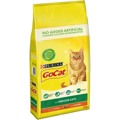 Go Cat Complete Indoor Cat Chicken & Added Veg 2kg | Just for Pets