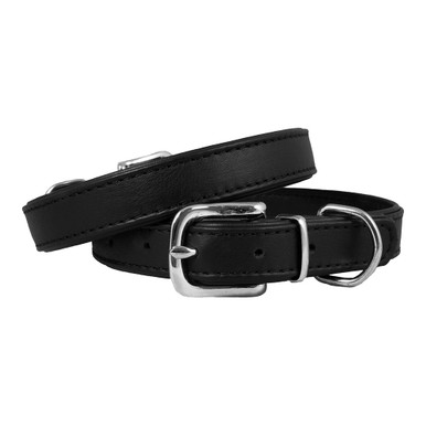 Earthbound Double Leather Collar Black | Just for Pets