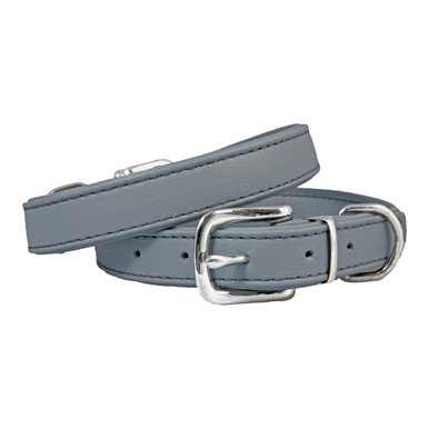 Earthbound Double Leather Collar Grey | Just for Pets