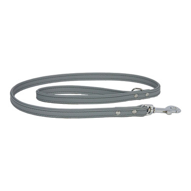 Earthbound Double Leather Lead Grey Medium | Just for Pets