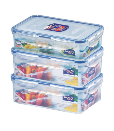 Lock & Lock Classic 3 Piece Rectangle Container Set HPL817SP3 ...