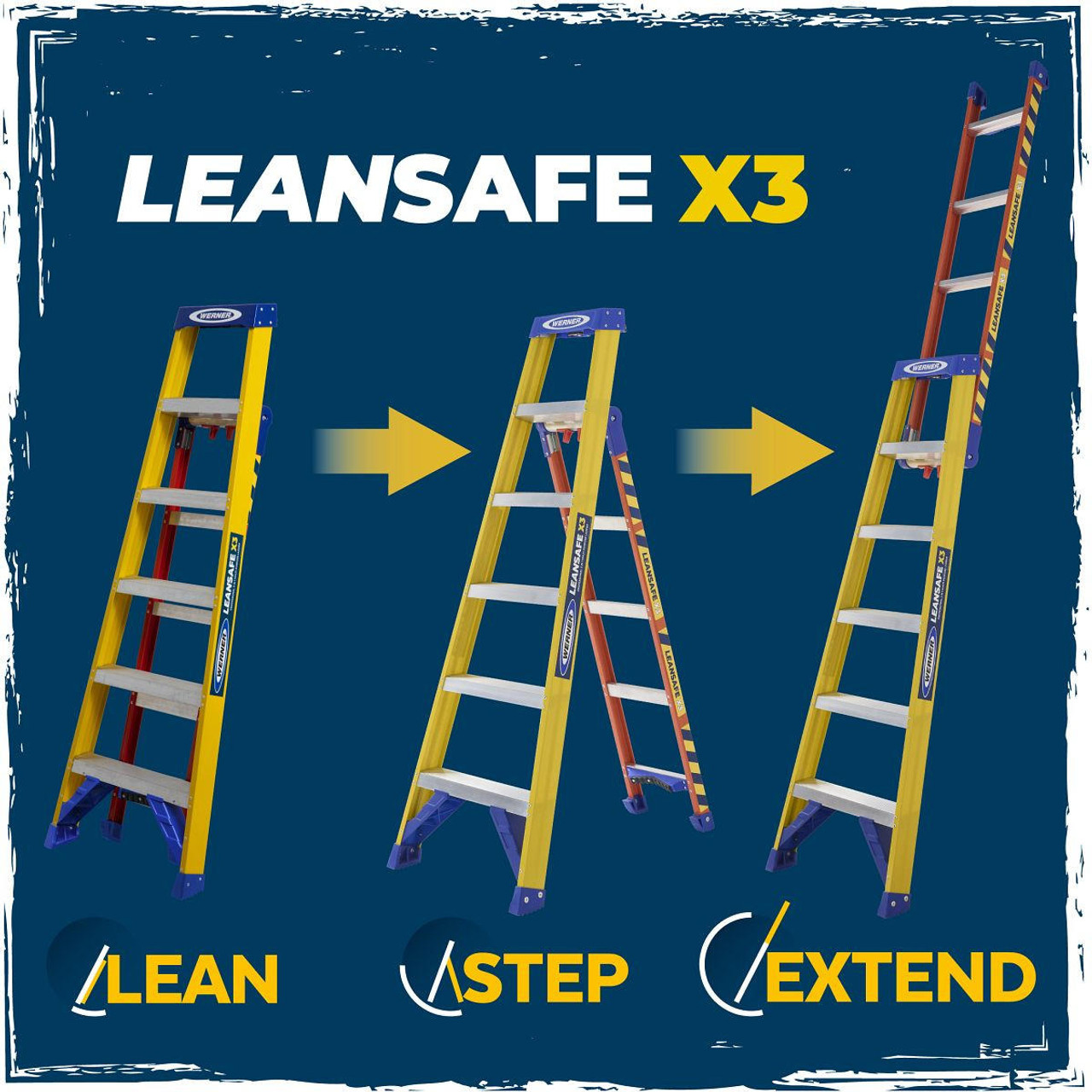 Werner 75071 Leansafe X3 Fibreglass 3 In 1